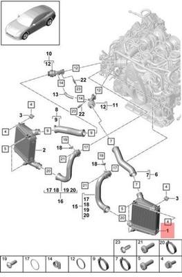 Genuine PORSCHE Panamera 971 97A 97B Charge Air Cooler Left 971145803H ...