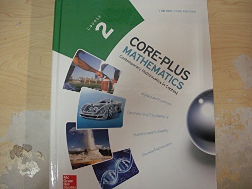 CORE-PLUS MATHEMATICS COURSE 2 By Hirsch2015 - Hardcover *Excellent ...