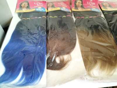 LUSH MEGA BRAIDS 6 IN A PACK 360g 55'' LONG EXTENSION BRAIDING HAIR ...