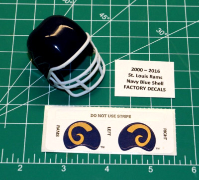 2000-2016 St Louis Rams FACTORY decals & Football Gumball Helmet Los ...