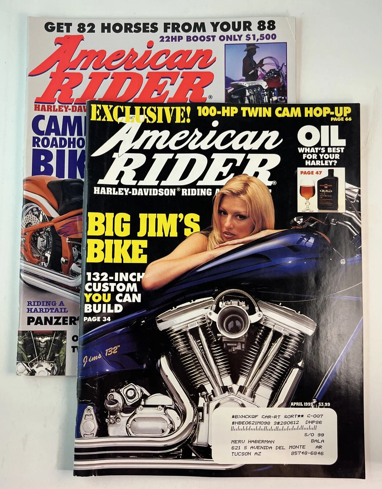 Set Of 2 1999 American Rider Magazines Harley Davidson April & August ...