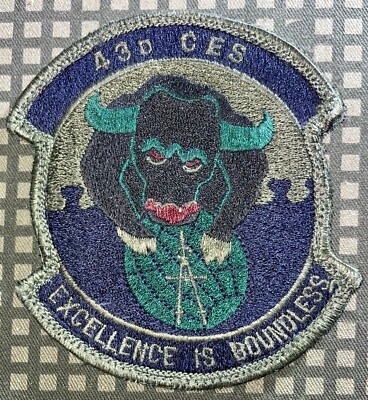USAF OD Subdued 43d CES Excellence is Boundless Patch Hook Used A231 | eBay