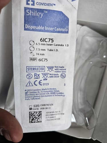 Shiley 61C75 Flexible Disposable Inner Cannula (DIC) Box of 12. Exp 6 ...