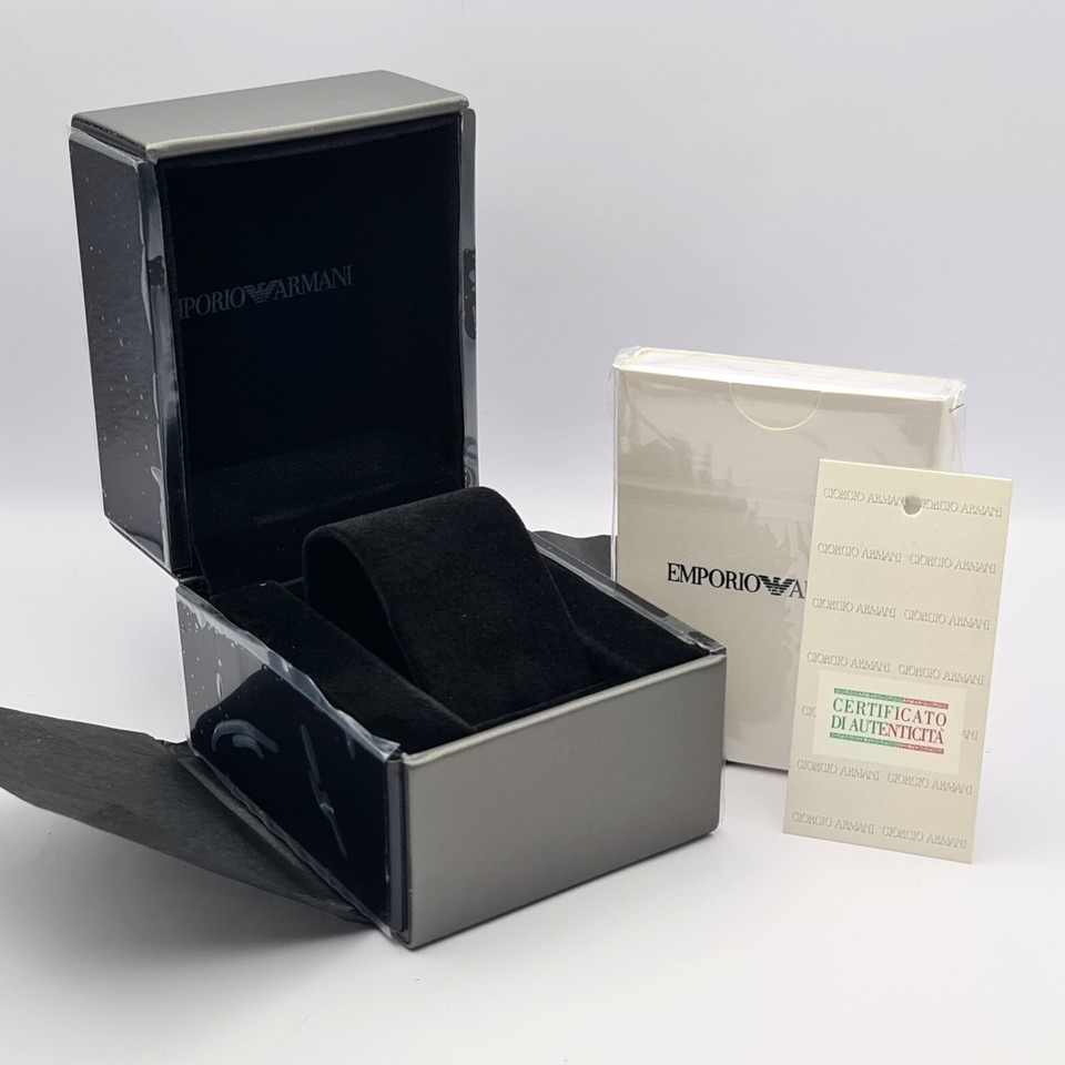 NEW GENUINE EMPORIO ARMANI RENATO AR2452 ROSE GOLD STAINLESS STEEL MEN ...