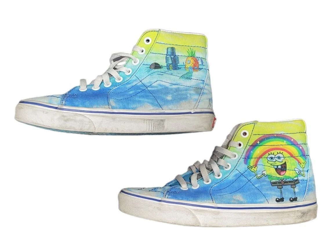 VANS x SPONGEBOB Imagination Sk8-Hi Tops Sneakers Men… - Gem