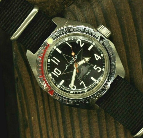 Soviet Automatic Diver Watch Vostok Amphibian Military Divers 20 ATM ...