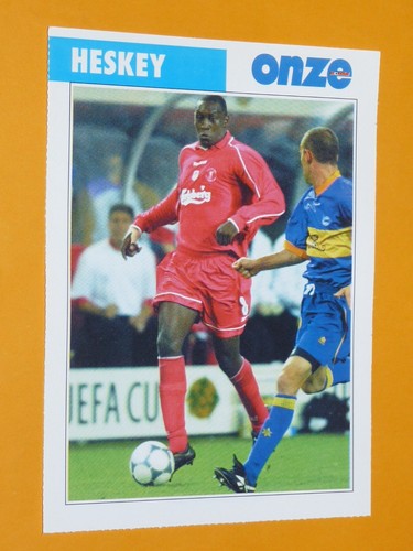 FICHE FOOTBALL ONZE MONDIAL 2001 EMILE HESKEY ANGLETERRE LIVERPOOL REDS ...