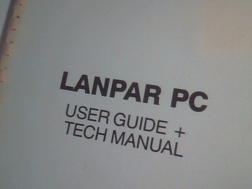 User's Guide Tech Manual - Lanpar PC | eBay