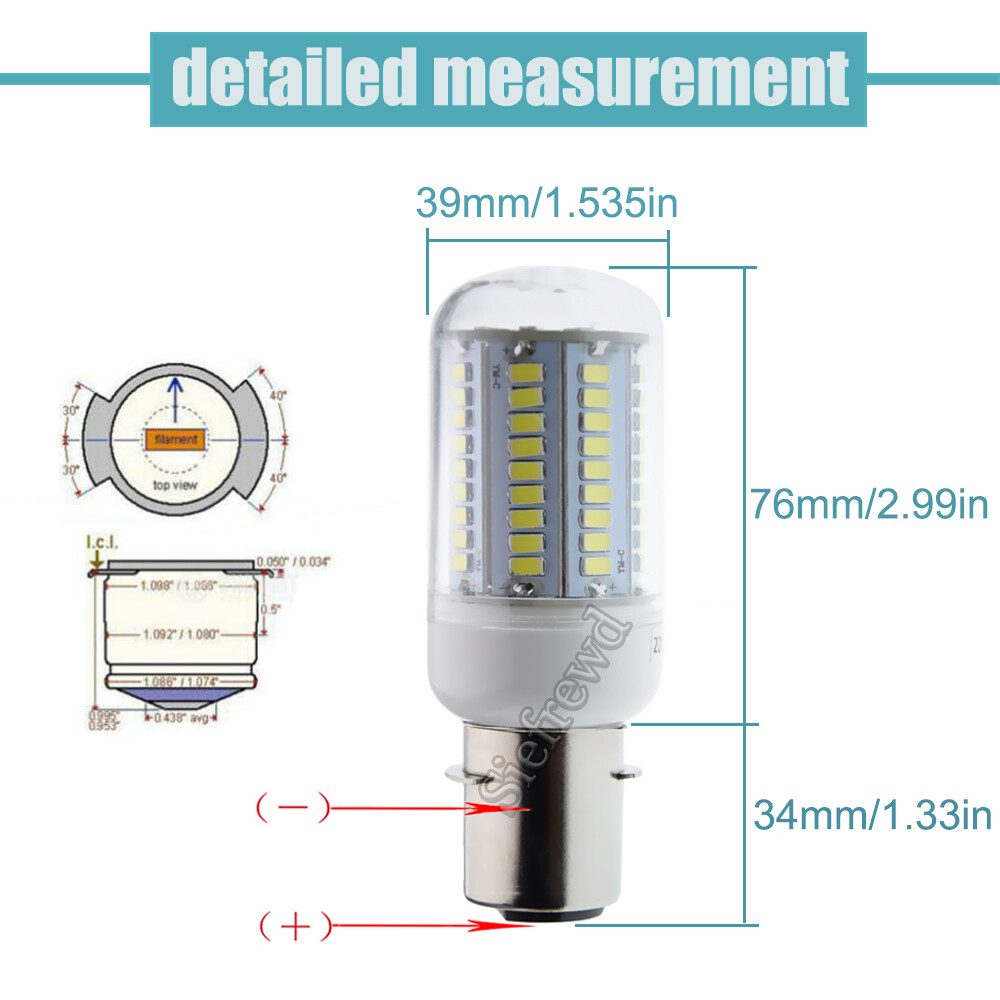 P28S Base LED Lamp 220 Volt Light Bulb Replacement Marine Nautical Bulb ...