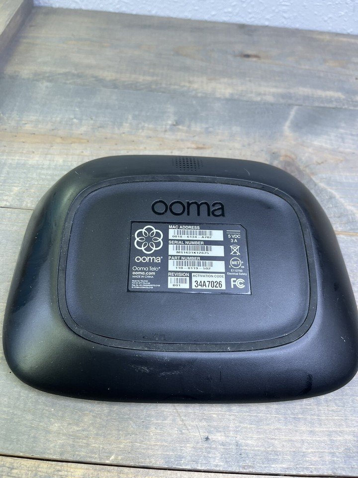 Ooma Telo Free Home Phone Service VoIP Phone Black no Power Adapter | eBay