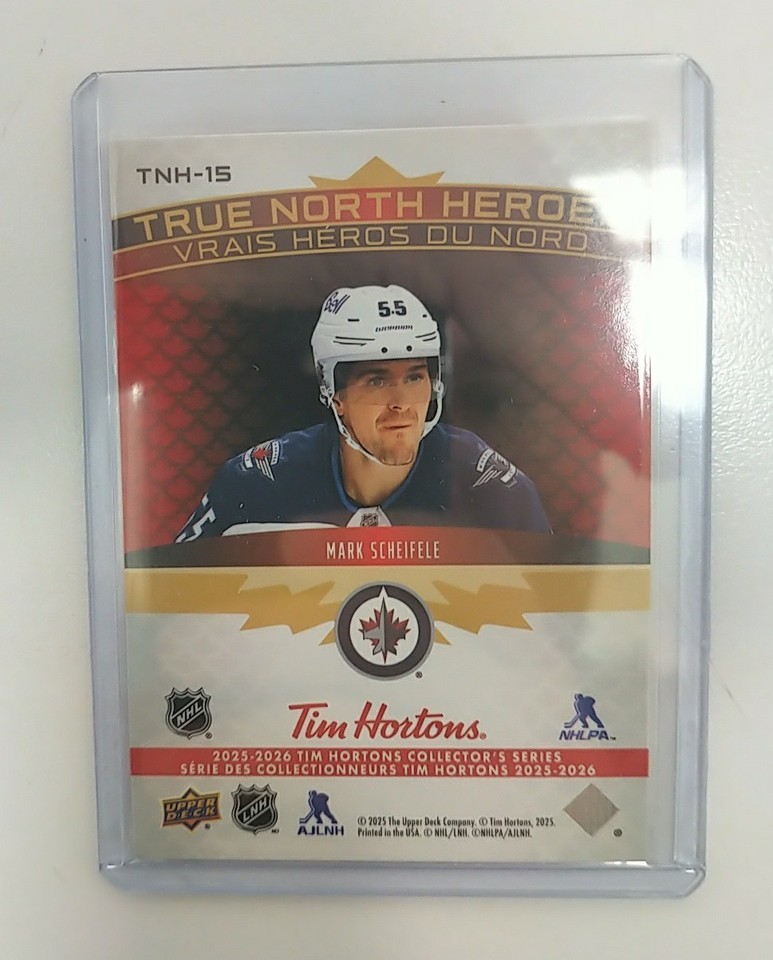 2025-26 Tim Hortons True North Heroes MARK SCHEIFELE Winnipeg Jets TNH ...