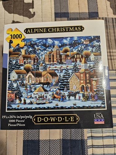 Alpine Christmas 1000 Piece Jigsaw Puzzle Dowdle Folk Art 10047 Holiday ...