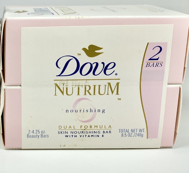 Lot of (4) Vintage Dove Bar Soap NUTRIUM Nourishing Dual Formula 4.25 ...