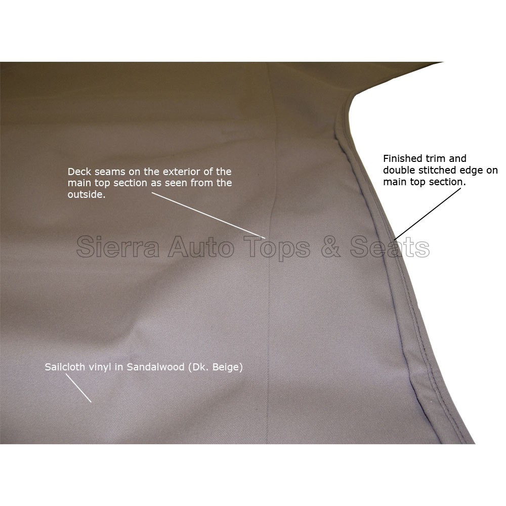 Sebring Convertible Top 96-00 in Black Twillfast Cloth with Heated ...