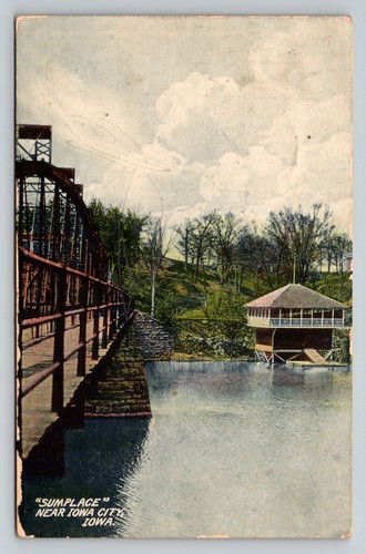 Iowa City Iowa Bridge to Sumplace c1908 IA Postcard | eBay
