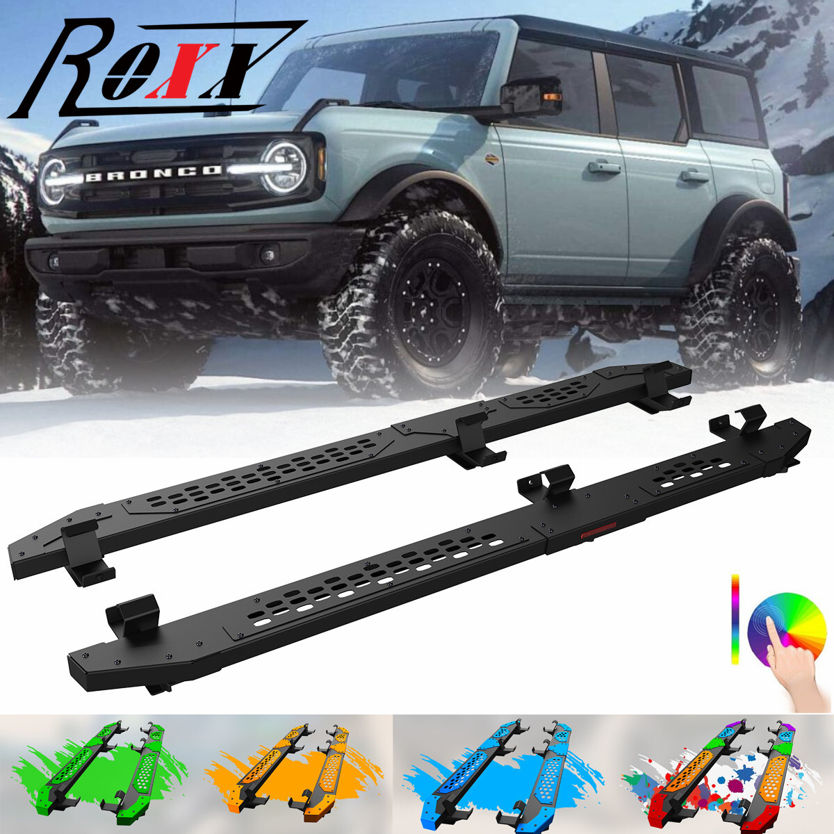 Rock Rail Side Steps Running Boards Nerf Bars for Ford Bronco 2021-2025 ...