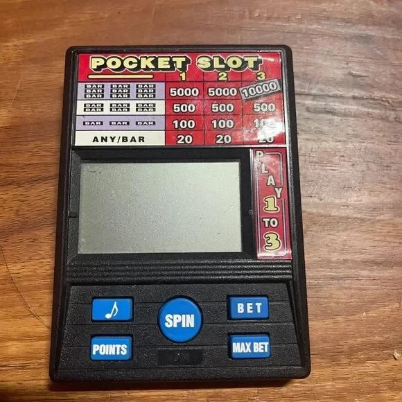 Black Pocket Slot Video Spin Poker Electronic Portable Hand Handle ...