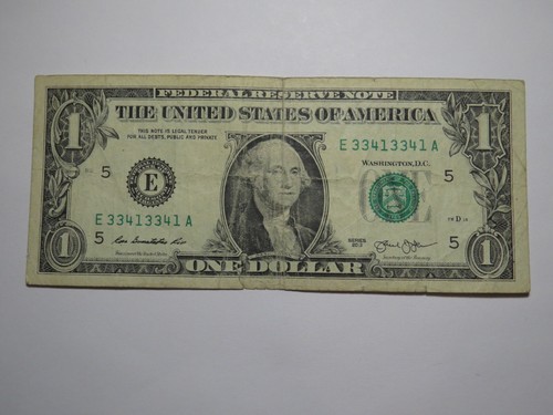 $1 2013 Repeater Serial Number Federal Reserve Currency Bank Note Bill ...