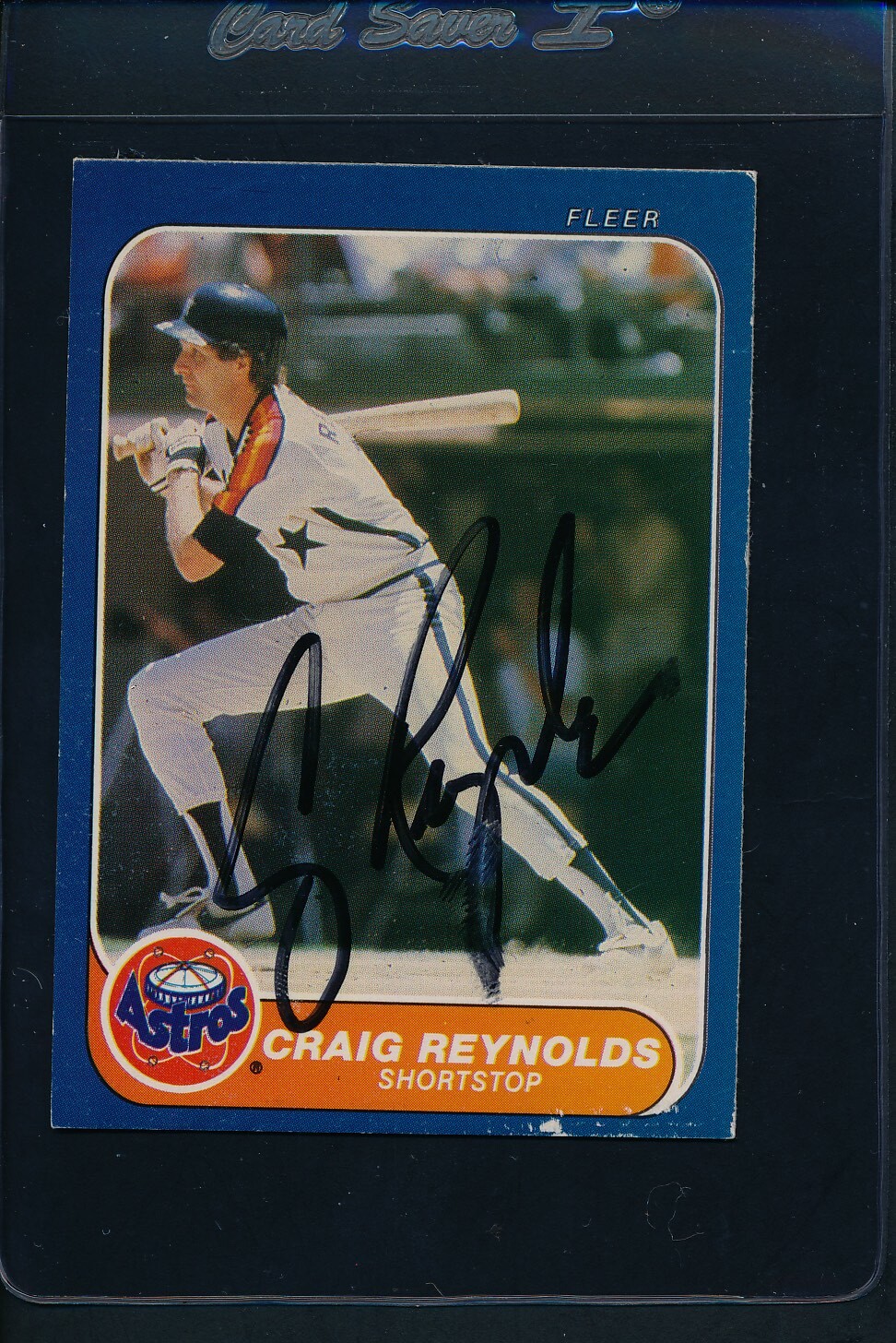 1986 Fleer #309 Craig Reynolds Astros Signed Auto *29413 | eBay