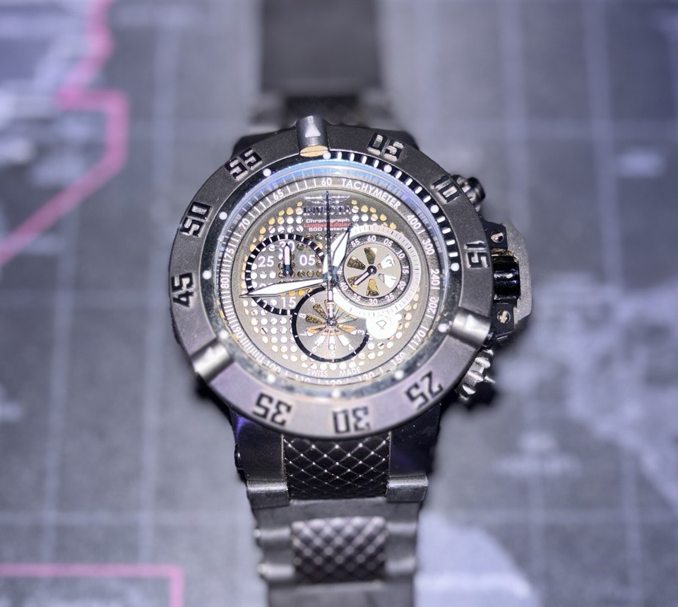 Invicta Subaqua Noma III 6043 Titanium Swiss Chronograph Watch! HEAVY ...