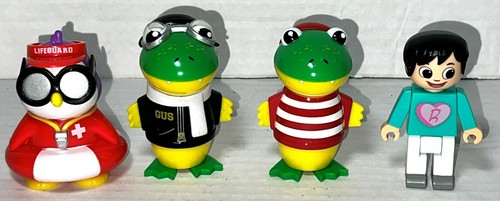 Lot of 4 Ryan's World Frog Gus Penguin Lifeguard Pirate Action Figures ...