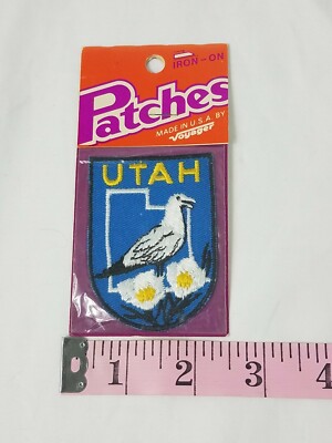 Vintage Utah State Bird & Flower Souvenir Patch | eBay
