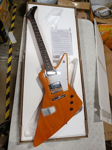 Second hand promotion Yellow Explorer Electric Guitar Mahogany Body ...