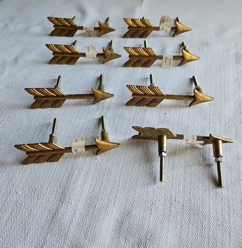 8 Metal Arrow Drawer Cabinet Pulls Knobs Handles Gold Brass | eBay