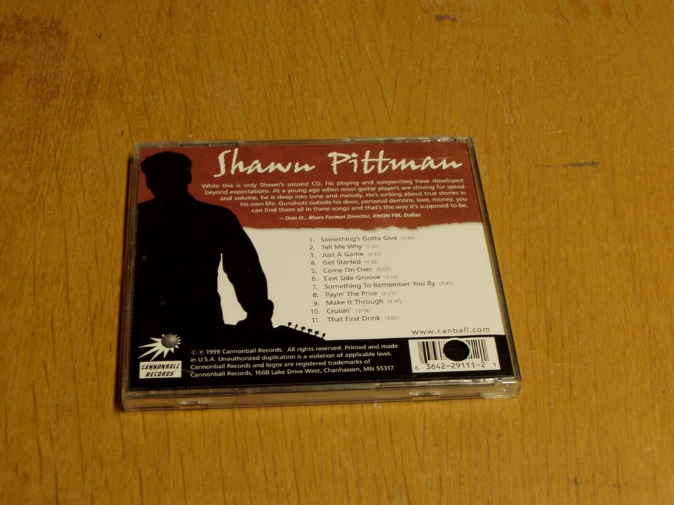 Something's Gotta Give * by Shawn Pittman (CD, Jul-1999, Cannonball ...