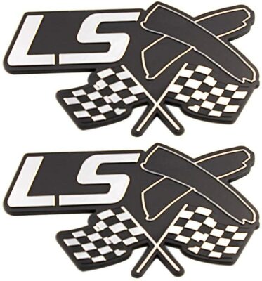 2pcs LSX Flag Emblems,3D Badge Decal for Fender Door Trunk Hood Chrome ...