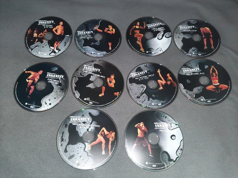 Insanity 60 Day Total Body Workout Program (10 Disc DVD Set) Shaun T ...