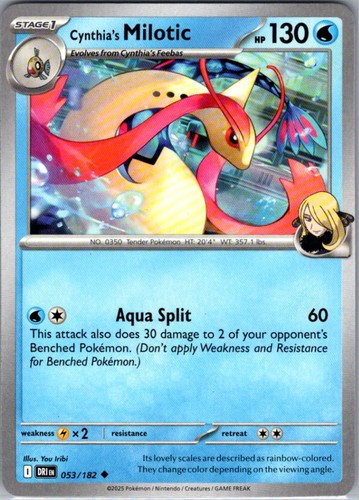 Cynthia's Milotic 053/182 Regular Uncommon SV10: Destined Rivals NM | eBay