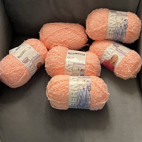 Lot of 6 skeins Bernat Soft Boucle Yarn - Petal Peach | eBay
