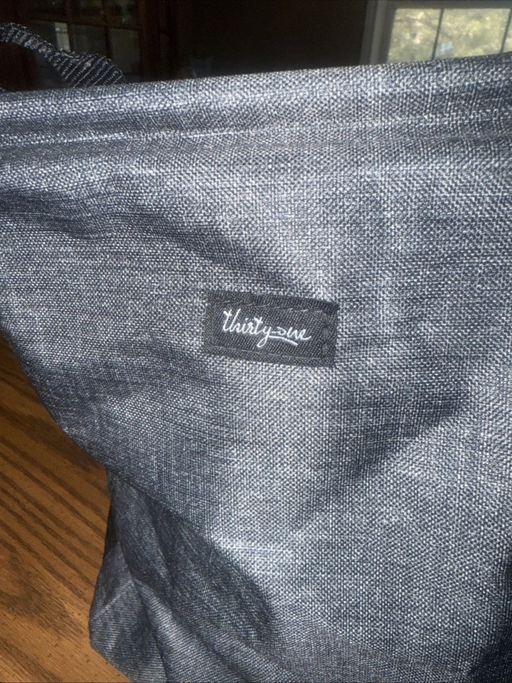 31 Thirty One Small Utility Tote Bag NIP Grey Crosshatch | eBay