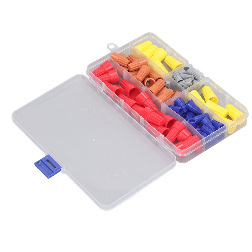 Electrical Wire End Caps PVC Spring Twist Assortment Kit with Storage ...