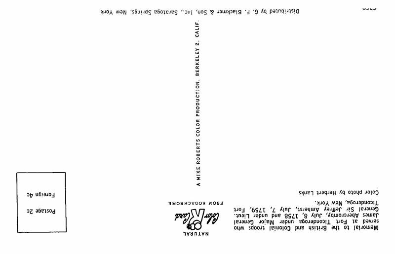 Postcard MONUMENT SCENE Ticonderoga New York NY o/19 AR8651 | eBay