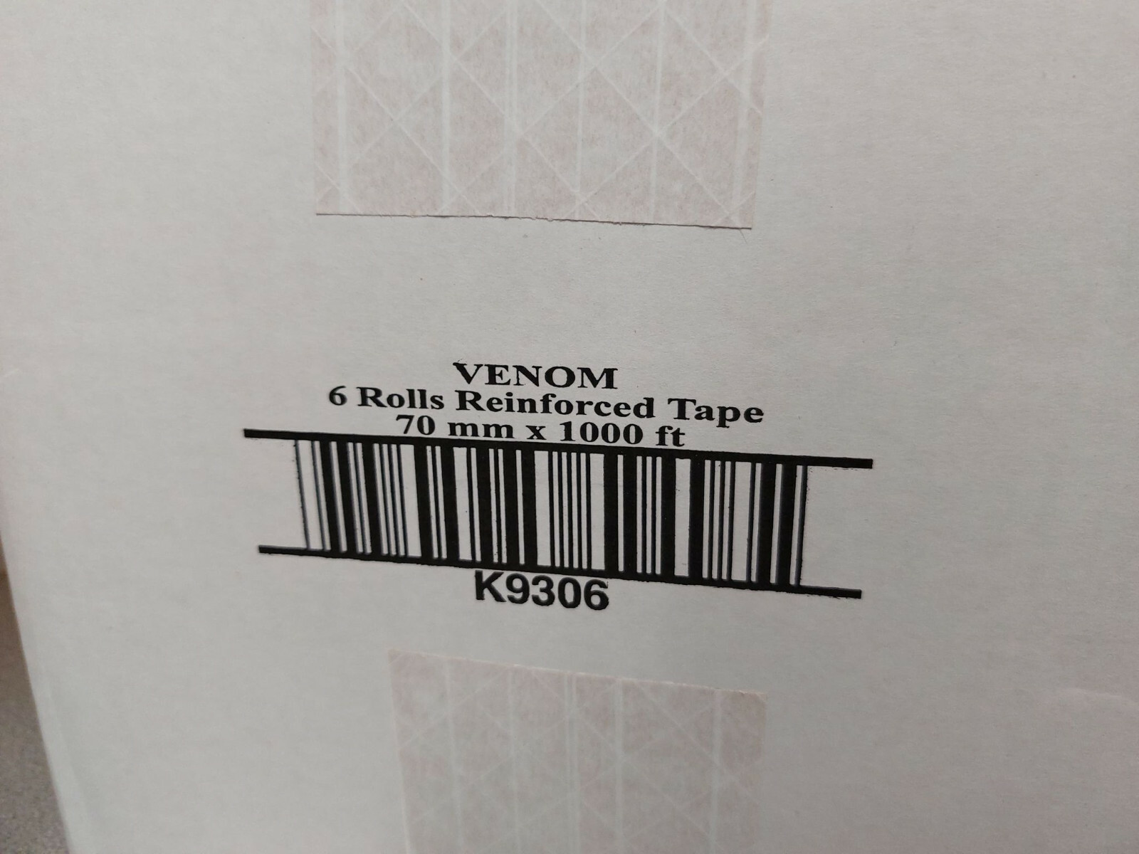 Venom K9306 6 Rolls Water Activated Reinforced Tape 1000' X 70 Mm (2.75 ...