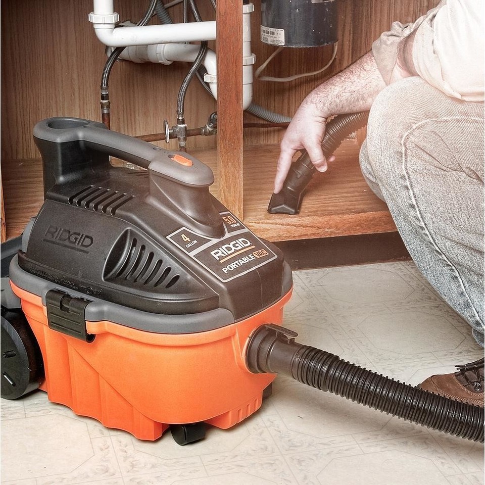 RIDGID Wet Dry Vacuum Blower Port Portable Cleaner Shop Vac 4 Gallon 5. ...
