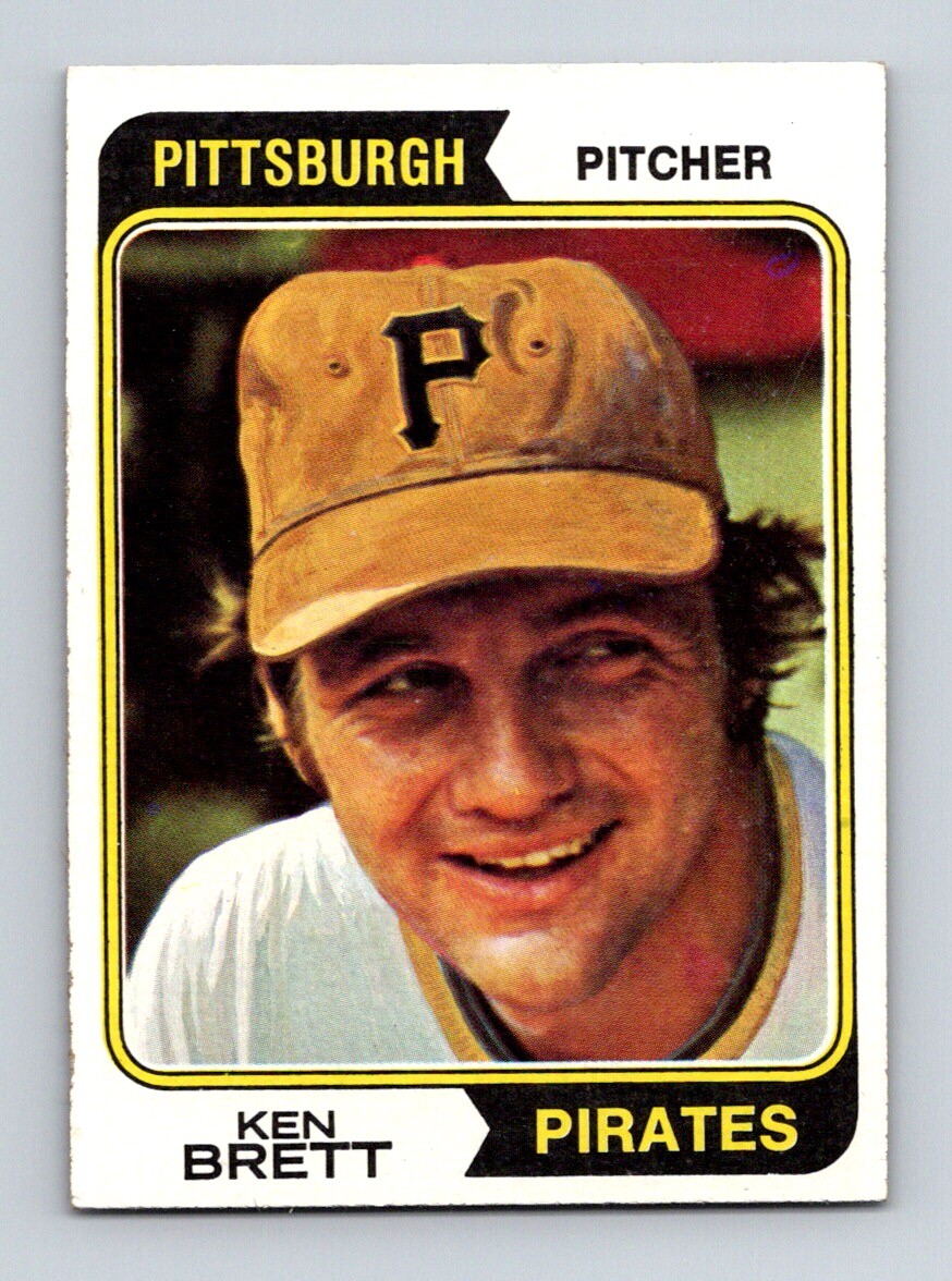 1974 Topps Ken Brett #237 Pittsburgh Pirates Baseball Card EX Set Break ...
