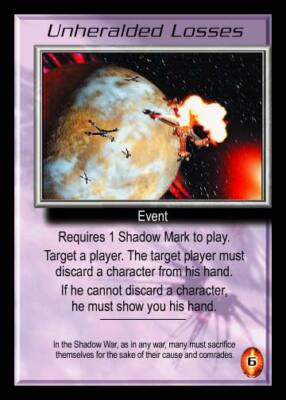 Babylon 5: Unheralded Losses [Played] from set The Shadows B5 ...