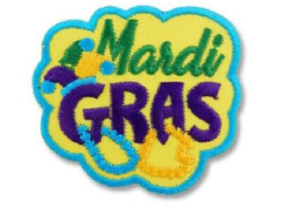 girl boy cub MARDI GRAS Mask party parade Fun patches crest badges ...