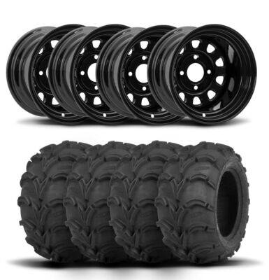 ITP Delta Steel 12" Wheels And Mud Lite Tires [27x12-12] | eBay