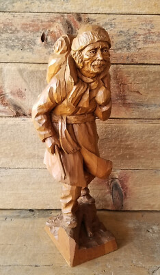 Canadian Artist Pier Cloutier Signed Hand Carved Wood Carving Sculpture ...