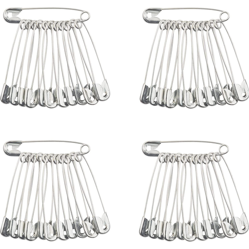 50x Large Stainless Steel Metal Nappy Kilt Sewing First Aid Safety Pins ...