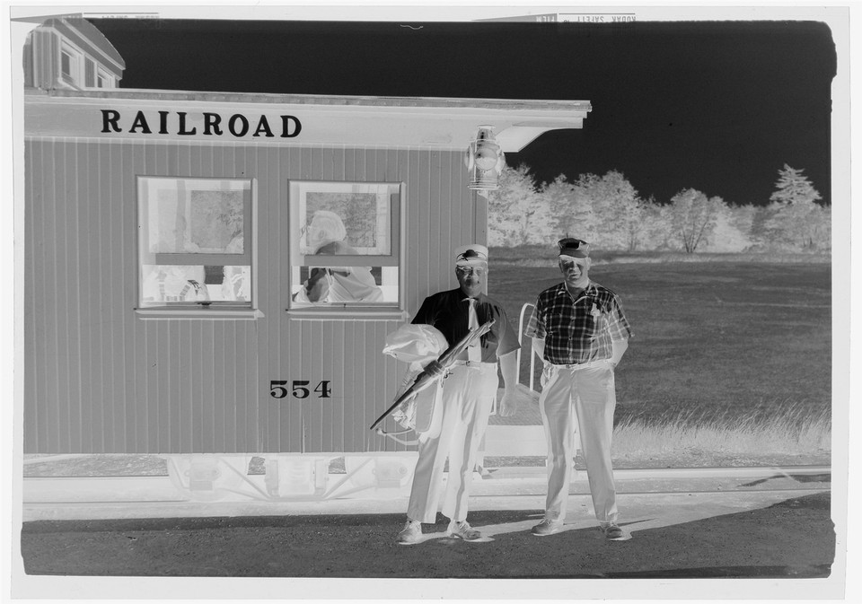 Narrow Gauge Tourist Caboose EDAVILLE RAILROAD Carver MA Photo Negative ...