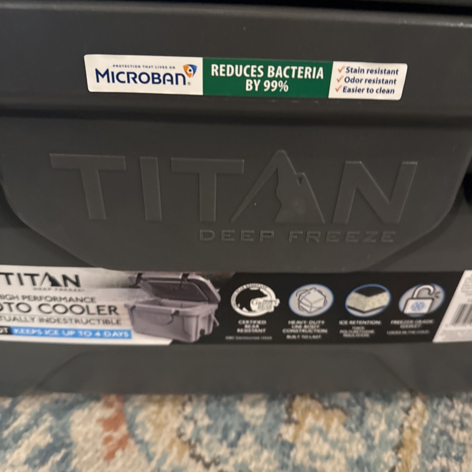 Titan Hard Ice Chest Cooler Roto Cooler with Microban Protection and ...