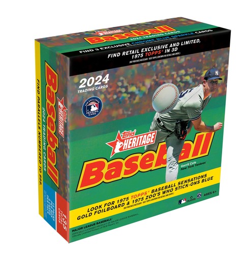 Topps 2024 Heritage Baseball Retail Monster Box - 15 Packs per Box ...