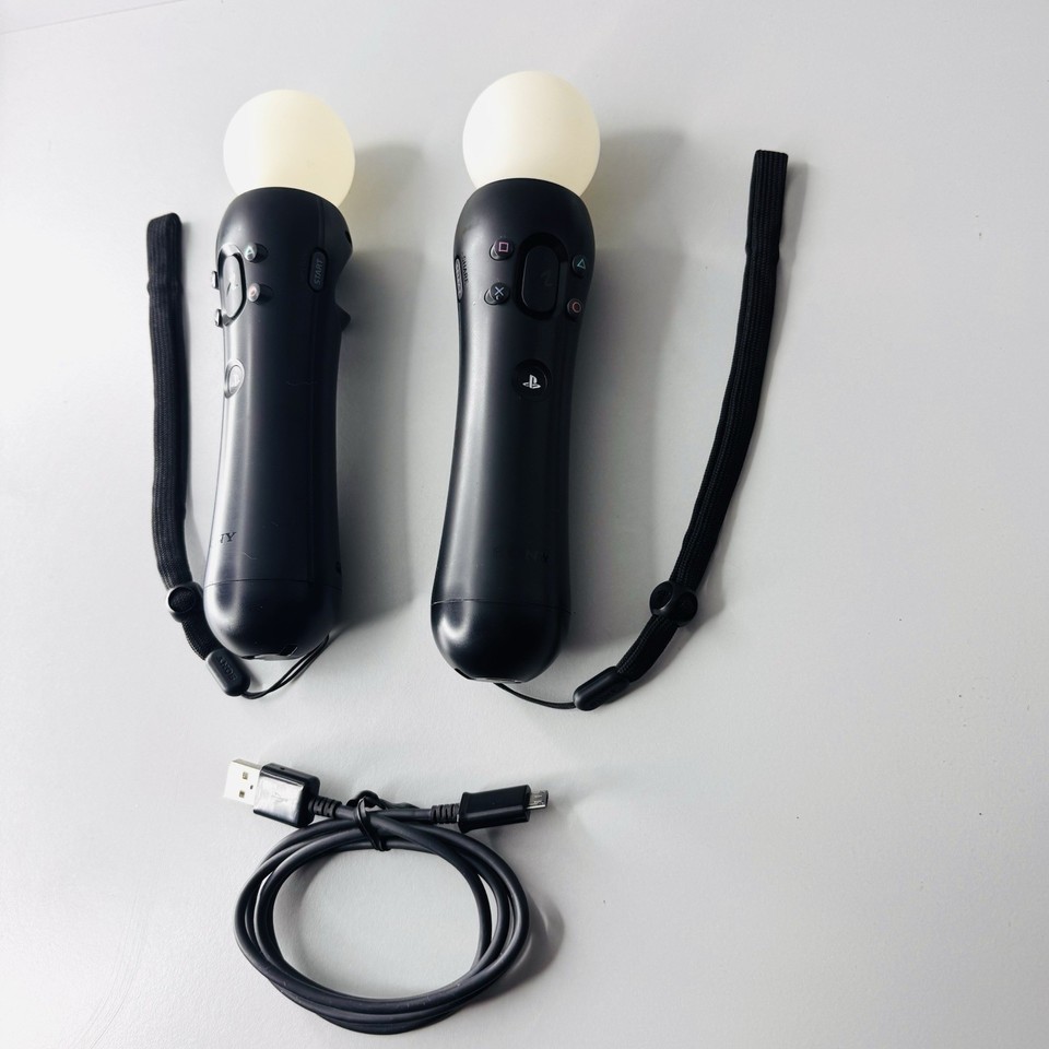 2x Sony PlayStation VR Move Motion Controllers (PSVR PS5 PS4 PS3 ...