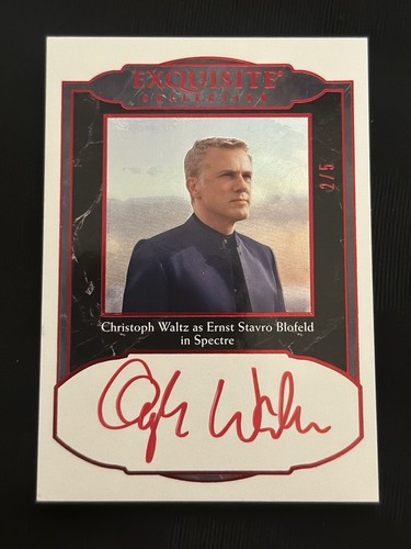 Upper Deck 007 Black Diamond Christoph Waltz RED INK Auto Exquisite #d ...