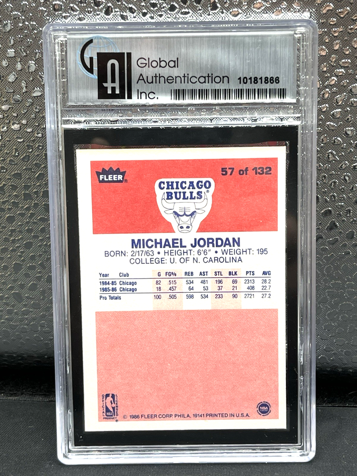 Michael Jordan RC 1986 Fleer Basketball CARD #57 - Holy Grail GOAT ...